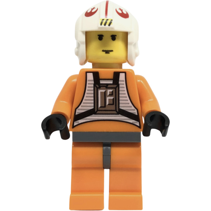 LEGO Luke Skywalker with Pilot Outfit with Dark Stone Gray Hips and ...