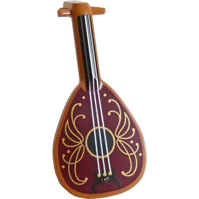 LEGO Lute with White Strings and Dark Red Body (80503 / 108152) | Brick ...