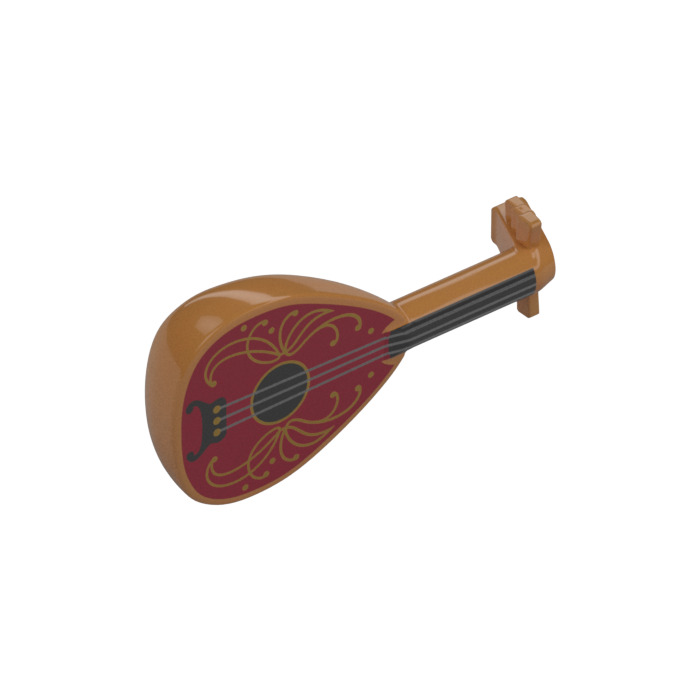 LEGO Lute with White Strings and Dark Red Body (80503 / 108152) | Brick ...