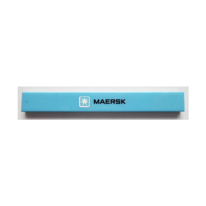 LEGO Maersk Blue Tile 1 x 8 with Small Maersk Logo and MAERSK Sticker ...