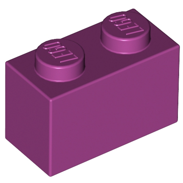 LEGO Magenta Brick 1 x 2 with Bottom Tube (3004 / 93792) | Brick Owl ...
