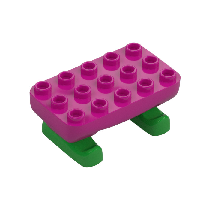 LEGO Magenta Legs 3 x 5 with Bright Green Feet (109445) | Brick Owl
