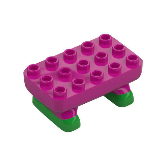 LEGO Magenta Legs 3 x 5 with Bright Green Feet (109445) | Brick Owl