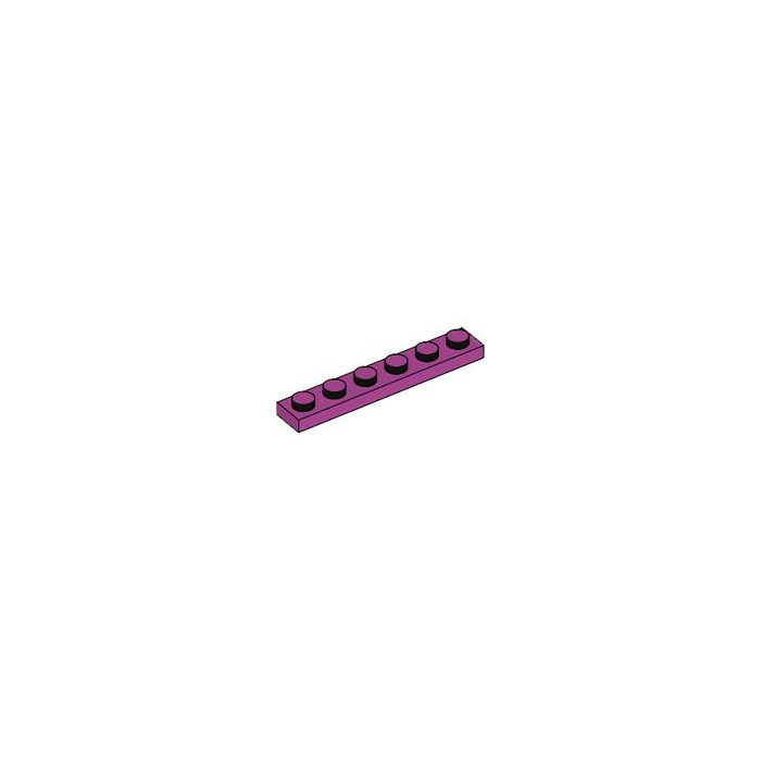 LEGO Magenta Plate 1 x 6 (3666) | Brick Owl - LEGO Marketplace