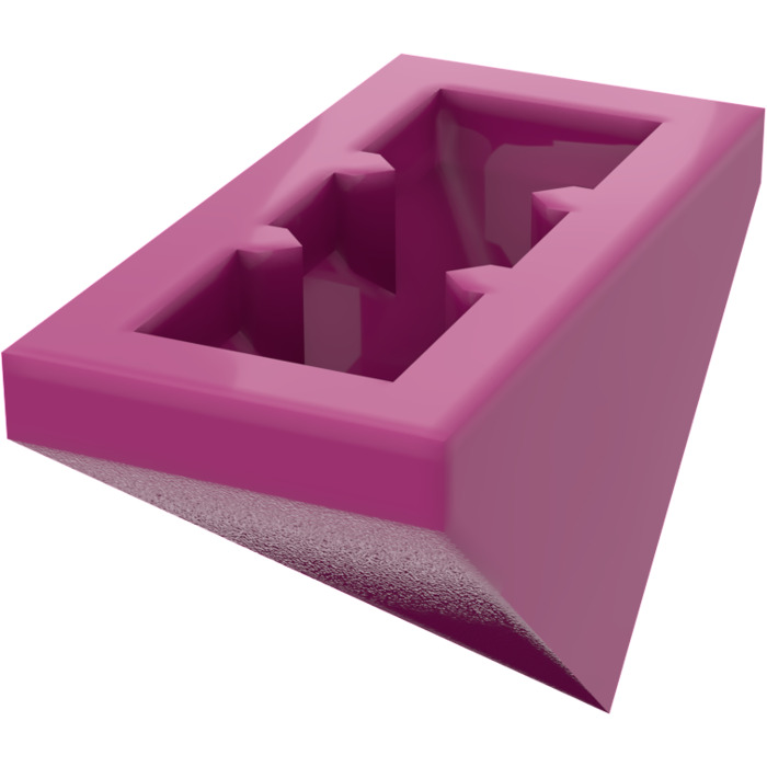 LEGO Magenta Slope 1 x 2 (45°) Triple with Inside Stud Holder (7799 / ...
