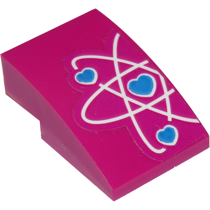 LEGO Magenta Slope 2 x 3 Curved with Half Heart Electron Orbitals ...