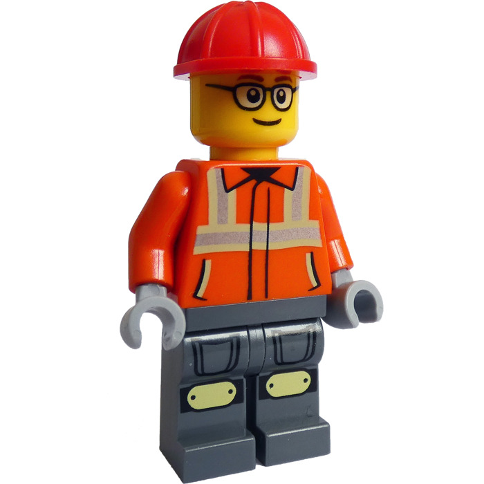 LEGO Male Construction Worker Minifigure | Brick Owl - LEGO Marketplace
