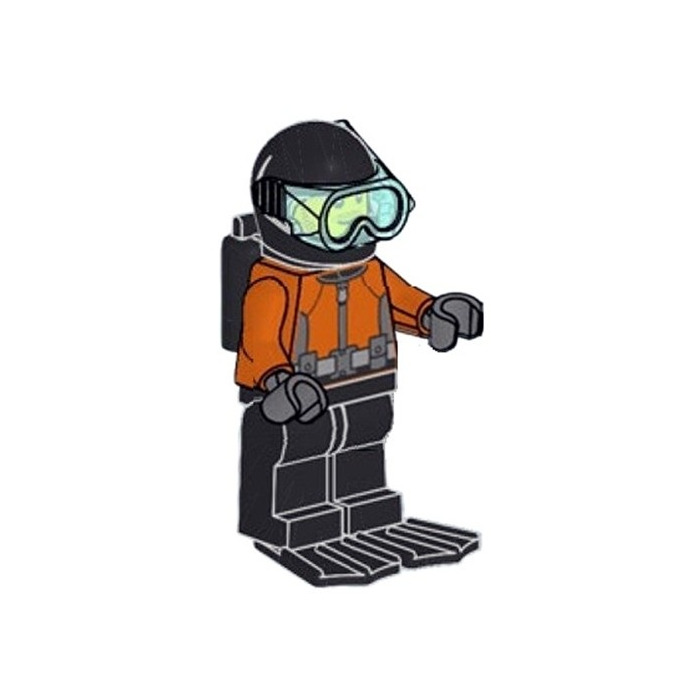LEGO Male Diver Minifigure | Brick Owl - LEGO Marketplace