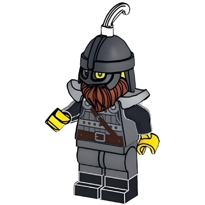LEGO Male Knight with Shoulder Armor and Small Feather Minifigure ...