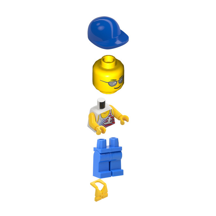 LEGO Male Wind Surfer with Life Jacket Minifigure | Brick Owl - LEGO ...