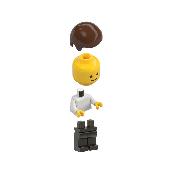 LEGO Male with White Shirt and Black Pants Minifigure | Brick Owl