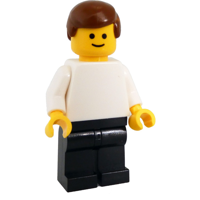 LEGO Male with White Shirt and Black Pants Minifigure | Brick Owl