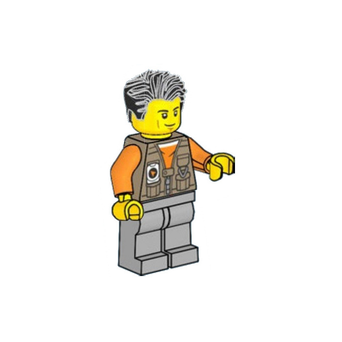 LEGO Man - Dark Tan Vest Minifigure | Brick Owl - LEGO Marketplace