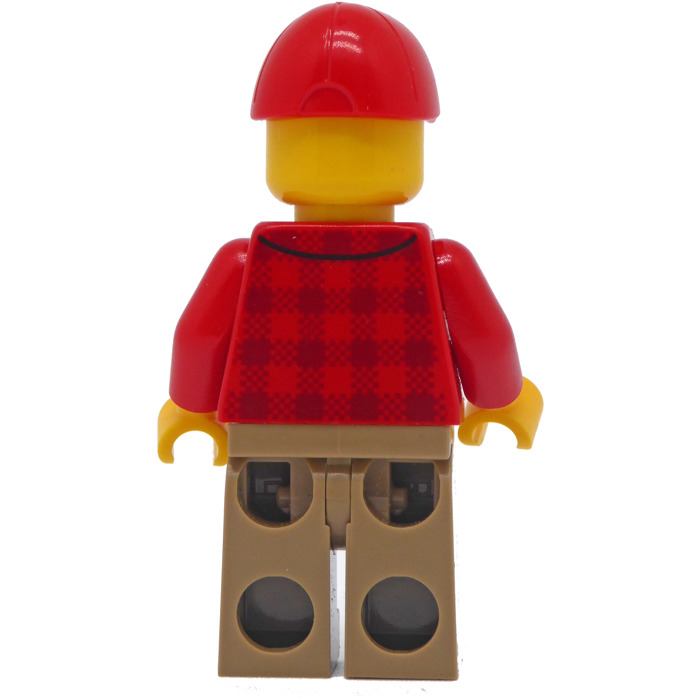 LEGO Man ~에 빨간색 Plaid Shirt 미니피규어 | Brick Owl - LEGO 시장