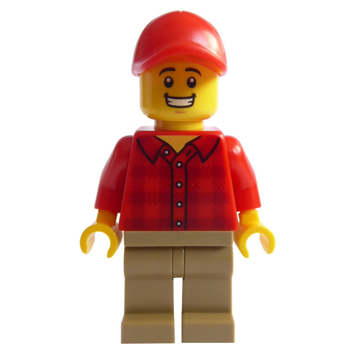 LEGO Man in Red Plaid Shirt Minifigure | Brick Owl - LEGO Marketplace