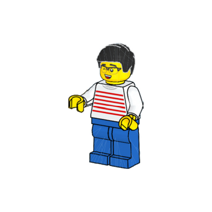 LEGO Man in Striped Top Minifigure | Brick Owl - LEGO Marketplace