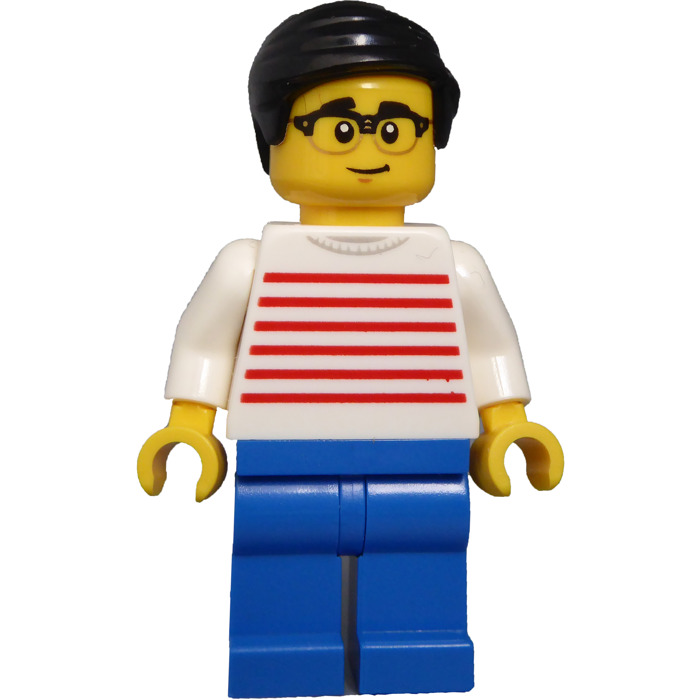 LEGO Man in Striped Top Minifigure | Brick Owl - LEGO Marketplace