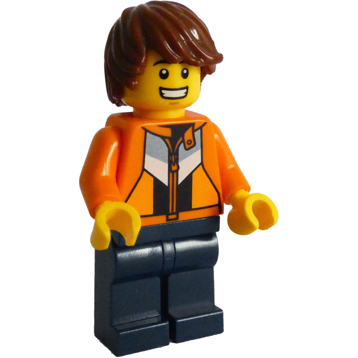 LEGO Man - Orange Jacket Minifigure | Brick Owl