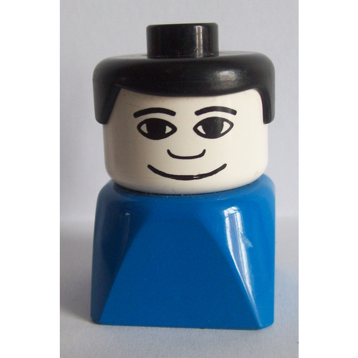 LEGO Man with Black Hair on Blue Base Duplo Figure | Brick Owl