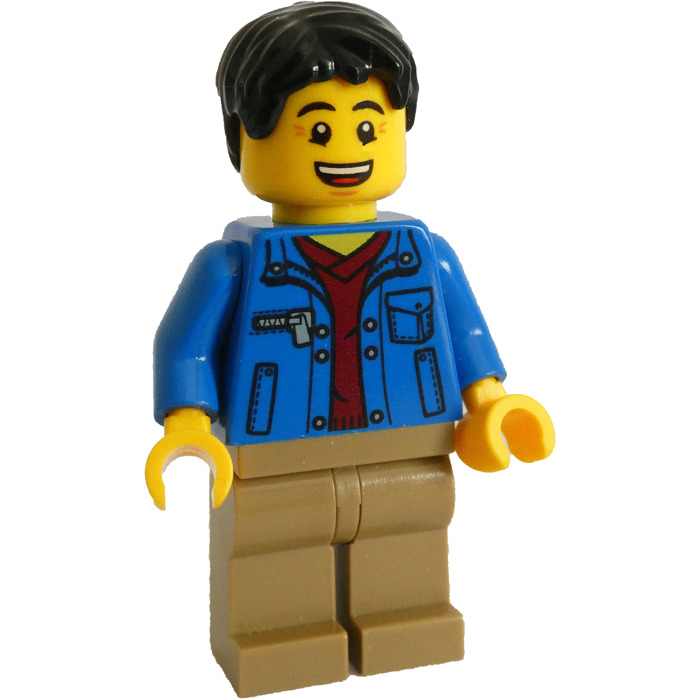 LEGO Man with blue jacket Minifigure | Brick Owl - LEGO Marketplace