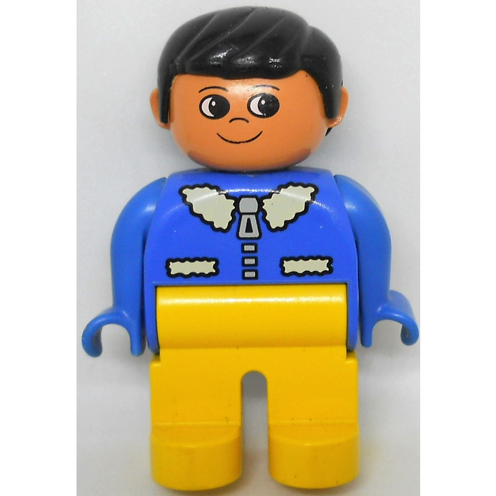 LEGO Man with Blue Top with White Collar Duplo Figure | Brick Owl ...