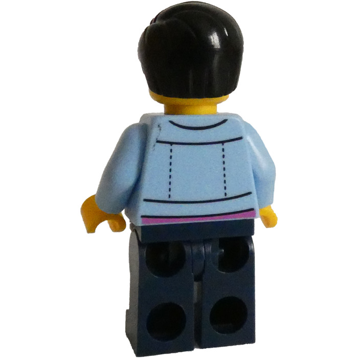 LEGO Man with Bright Light Blue Denim Jacket Minifigure | Brick Owl