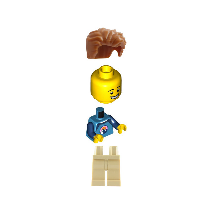 LEGO Man with Dark Azure Shirt Minifigure | Brick Owl - LEGO Marketplace