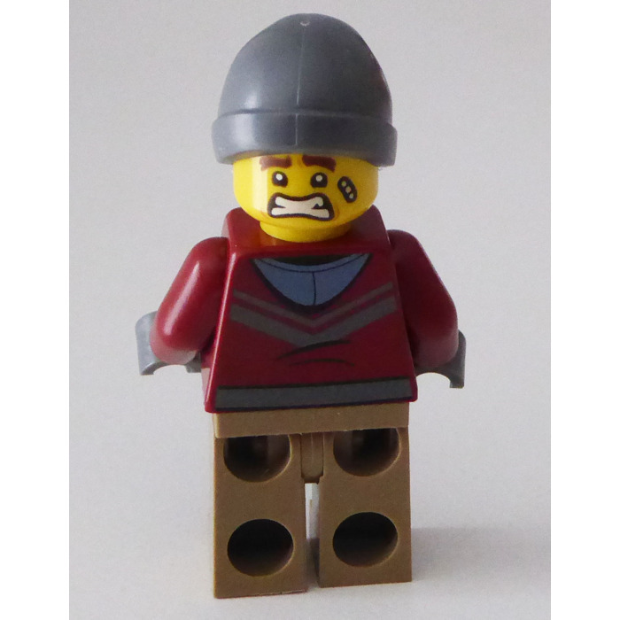 LEGO Man with Dark Red Jacket and Gray Beanie without Ice Skates ...