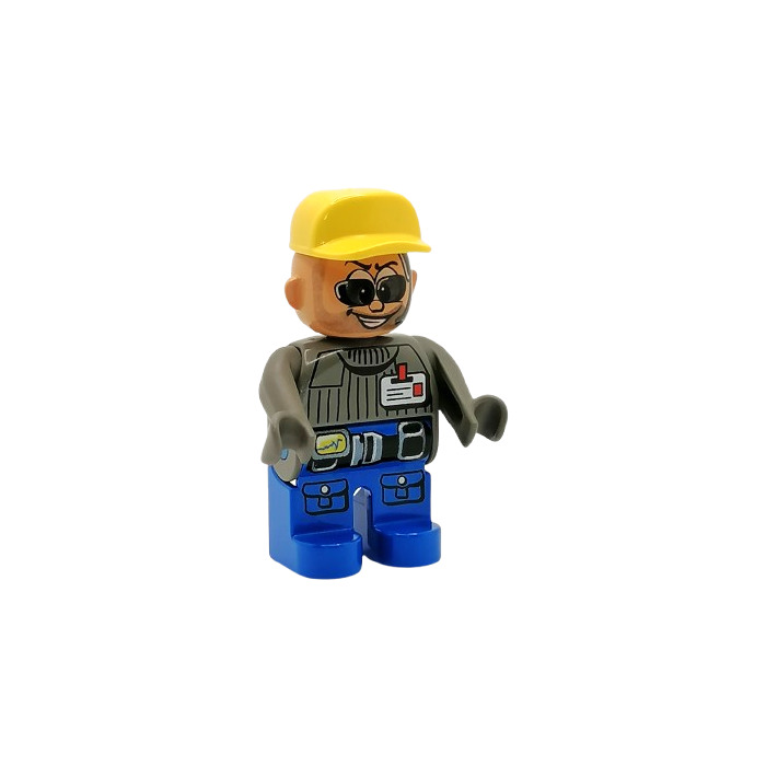 LEGO Man with Gray Top with ID Badge Duplo Figure | Brick Owl - LEGO ...
