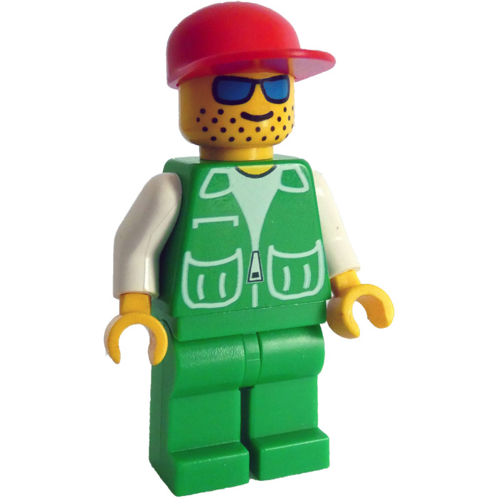 LEGO Man with Green Jacket and Red Cap Minifigure | Brick Owl