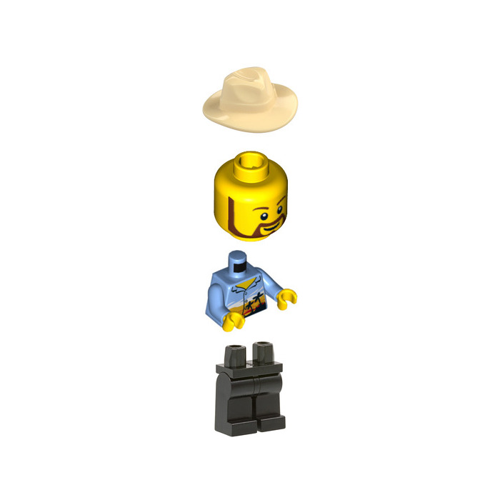 LEGO Man with Hawaiian Shirt with '2018 THE LEGO STORE MCALLEN, TX ...