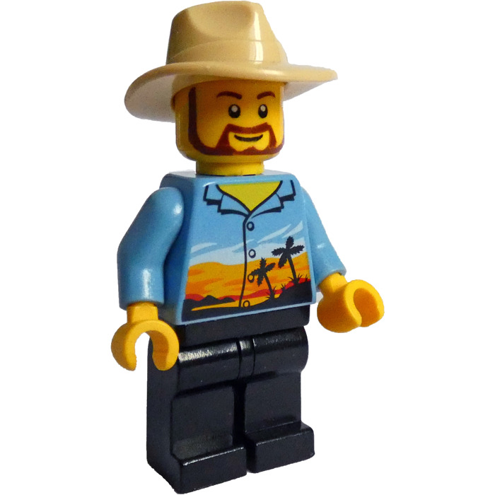 LEGO Man with Hawaiian Shirt with '2018 THE LEGO STORE MCALLEN, TX ...