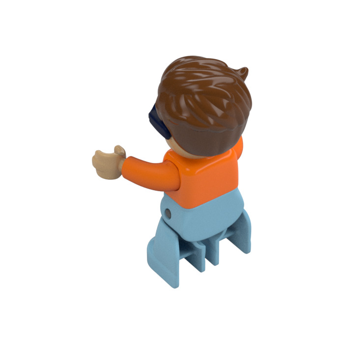 LEGO Man with Orange Jacket and Glasses Duplo Figure | Brick Owl