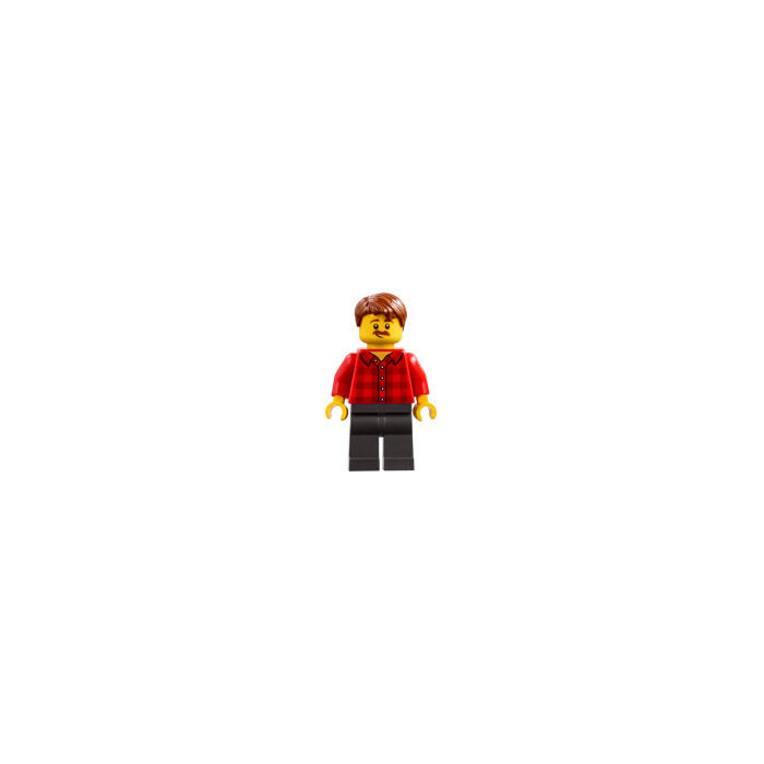 LEGO Man with Red Plaid Shirt and Moustache Minifigure | Brick Owl ...
