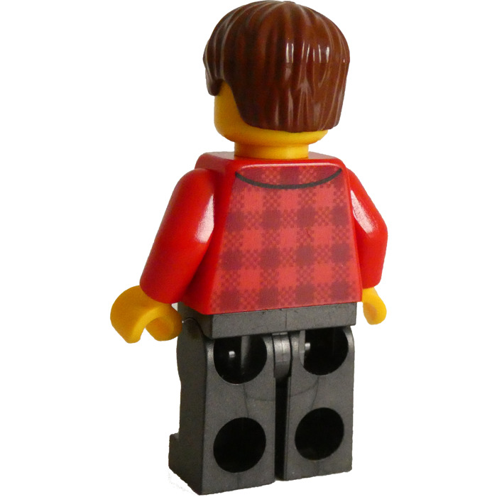 LEGO Man with Red Plaid Shirt and Moustache Minifigure | Brick Owl ...