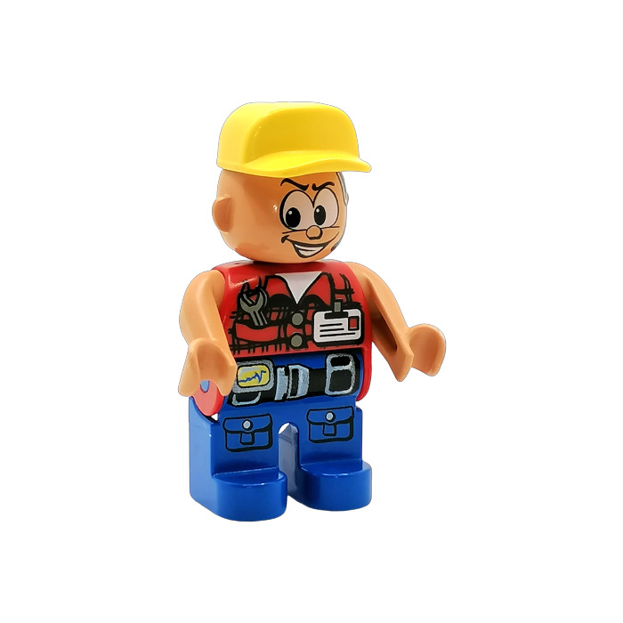 LEGO Man with Red Vest and Yellow Cap Duplo Figure | Brick Owl