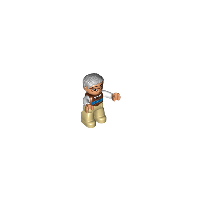 LEGO Man with Reddish Brown Sweater Vest Duplo Figure | Brick Owl