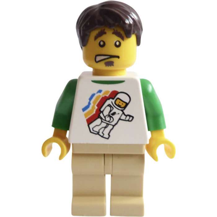 LEGO Man with Spaceman Top and Tan Legs Minifigure | Brick Owl