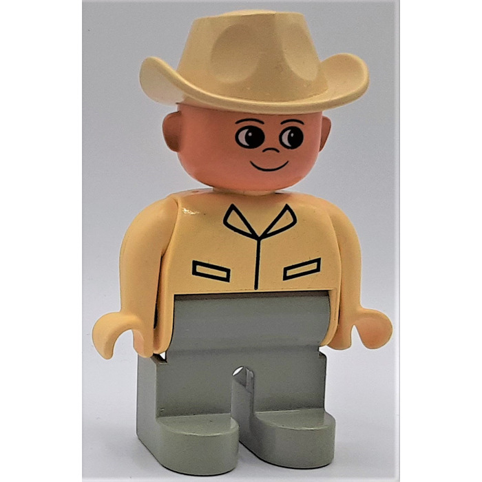 LEGO Man with Tan Shirt and Cowboy Hat Duplo Figure | Brick Owl - LEGO ...