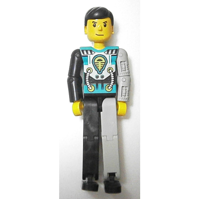 LEGO Man with Turquoise Torso and Mechanical Arm Technic Figure | Brick ...