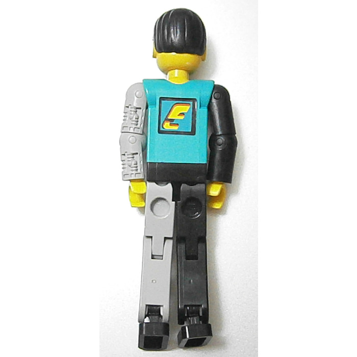 LEGO Man with Turquoise Torso and Mechanical Arm Technic Figure | Brick ...
