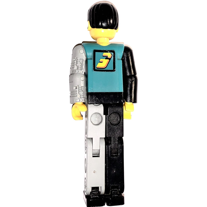 LEGO Man with Turquoise Torso and Mechanical Arm Technic Figure | Brick ...