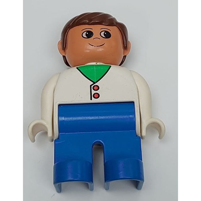 LEGO Man with White Cardigan Duplo Figure | Brick Owl - LEGO Marketplace