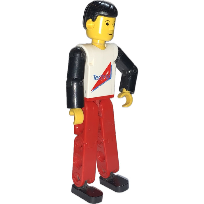 LEGO Man with White Top with Red Triangle Technic Figure | Brick Owl ...