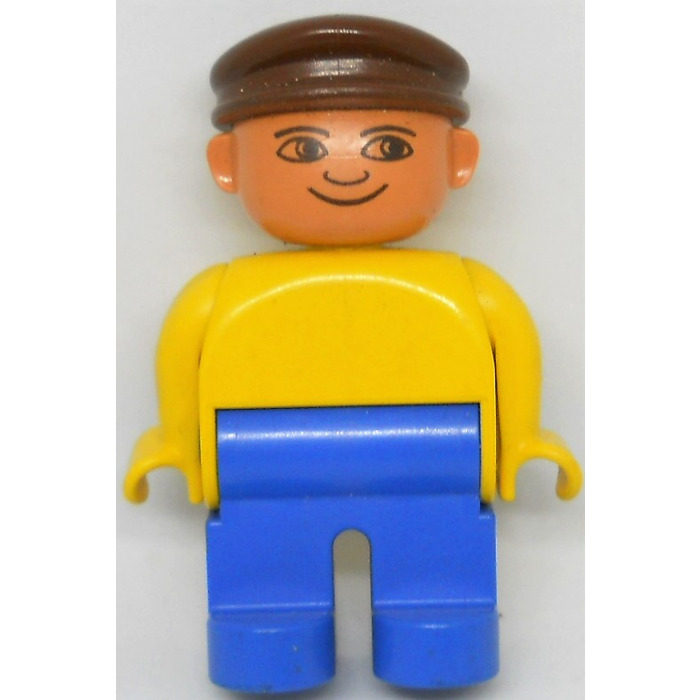 LEGO Man with Yellow Top and Brown Cap Duplo Figure | Brick Owl
