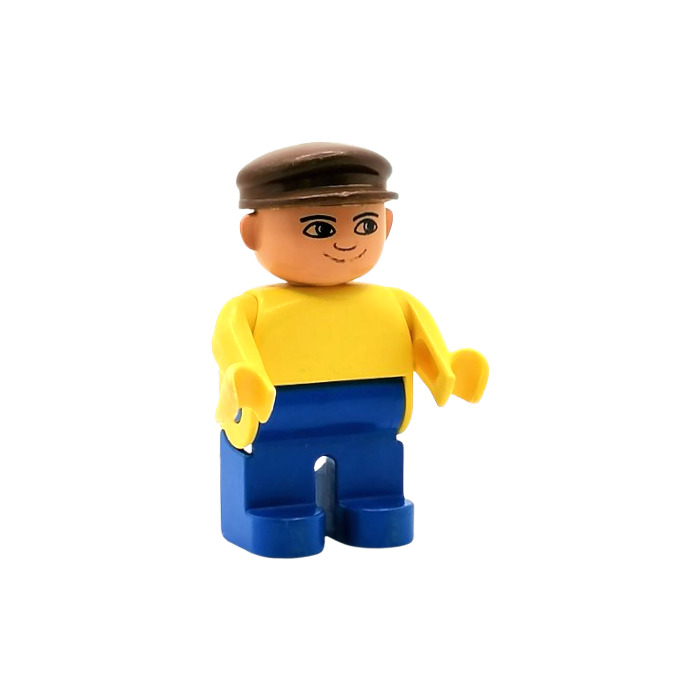 LEGO Man with Yellow Top and Brown Cap Duplo Figure | Brick Owl