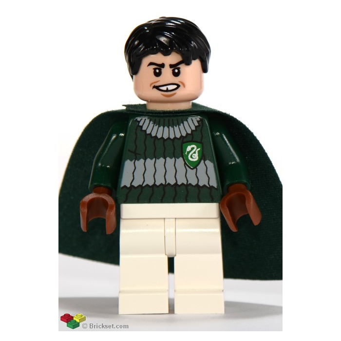LEGO Marcus Flint with Slytherin Quidditch Uniform with Cape Minifigure ...