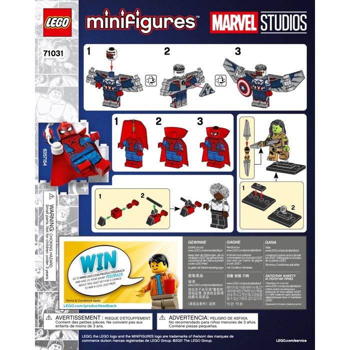 LEGO Marvel Studios Series 1 Collectable Minifigures Random Pack Set ...