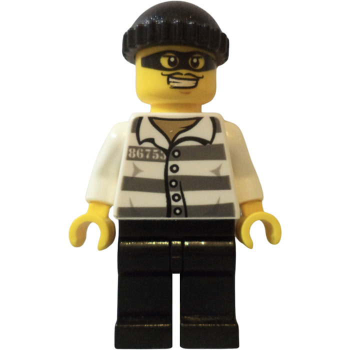 LEGO Masked burglar 86753 torso, black cap and legs Minifigure | Brick Owl