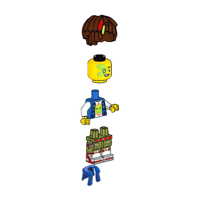 LEGO Mateo with Z-Blob Shirt and Puffer Vest with Lime and Red Streaks ...